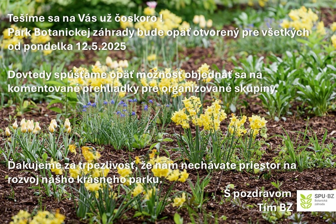 Otvorenie parku BZ SPU dňa 12.5.2025 | SPU Nitra