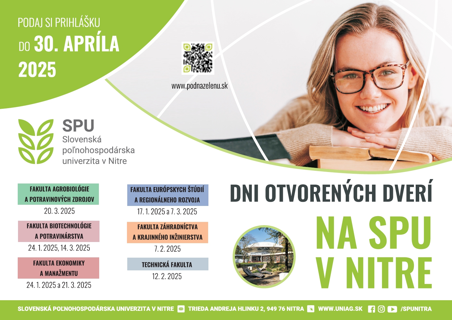 Od januára sa začínajú Dni otvorených dverí na fakultách SPU | SPU Nitra